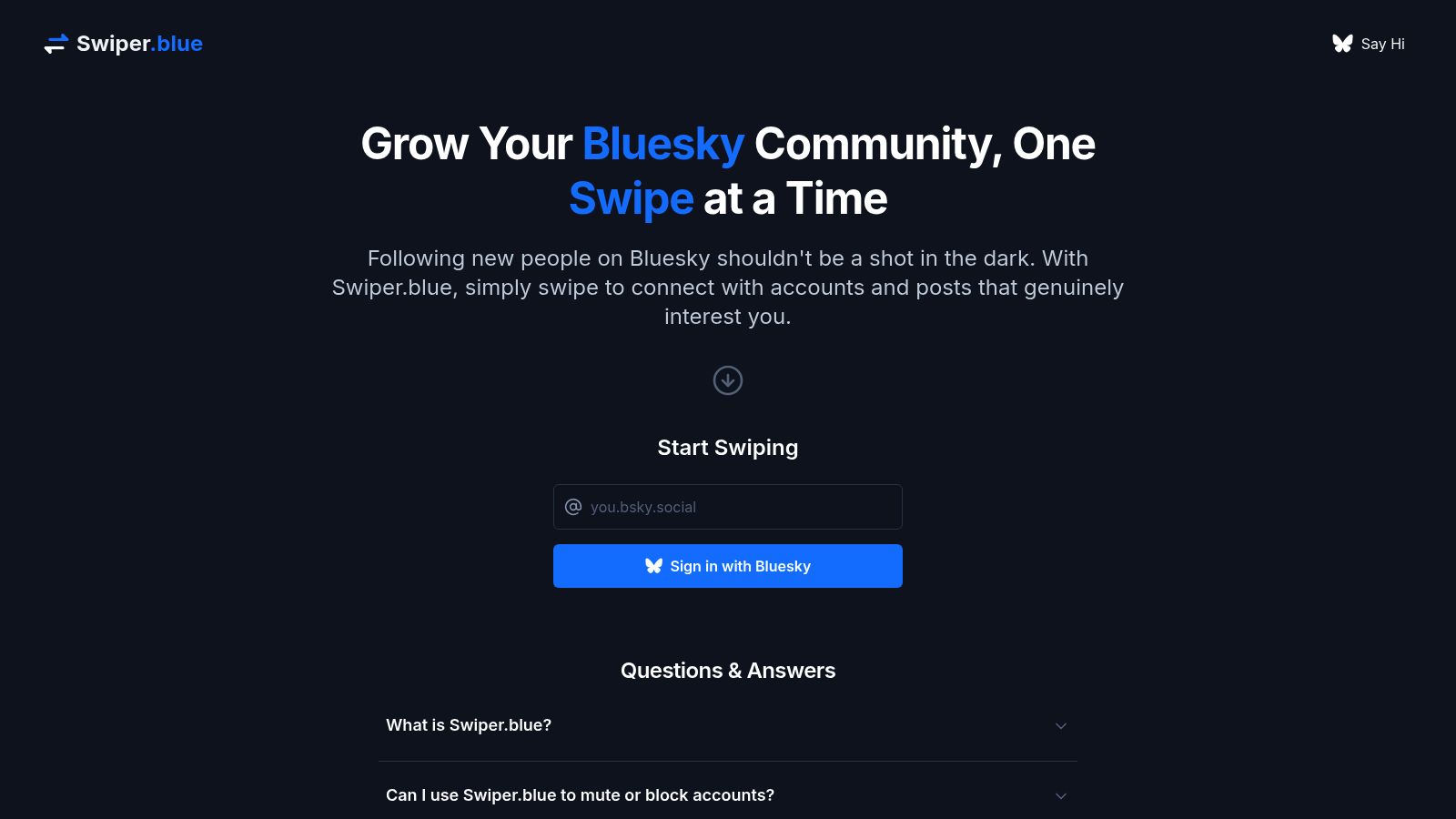 Swiper.blue – Social Media Cheat Sheet